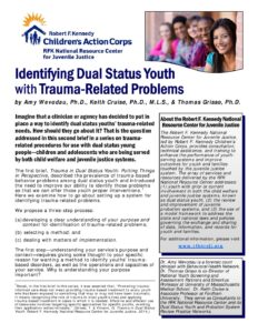 Identifying Dual Status Youth with Trauma-Related Problems – The Gault ...