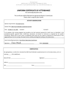 Non-Attorney Uniform Certificate of Attendance (In-Person) – The Gault ...