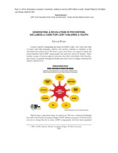 Generating a Revolution in Prevention, Wellness & Care for LGBT ...